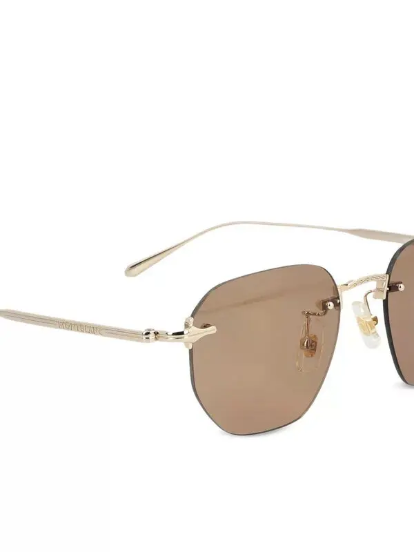 Montblanc Rimless Round-shape Sunglasses