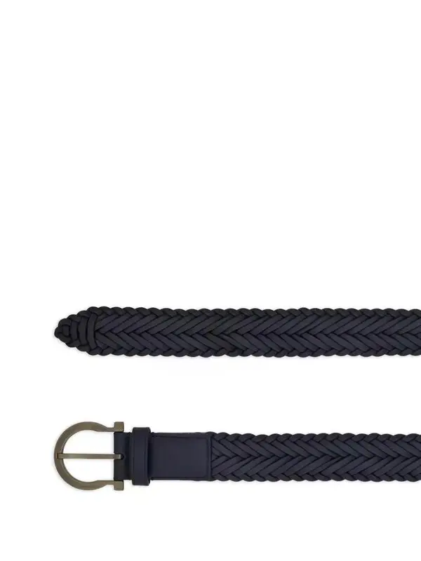 FERRAGAMO Gancini Buckle Woven Belt