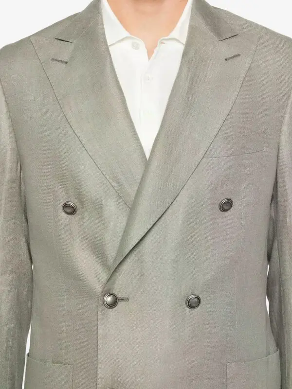 Corneliani Academy Light Double-breasted Patch-pocket Jacket