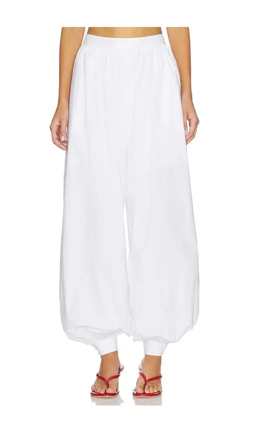 ROTATE BY BIRGER CHRISTENSEN Balloon Pleated Pants In White - Bright White