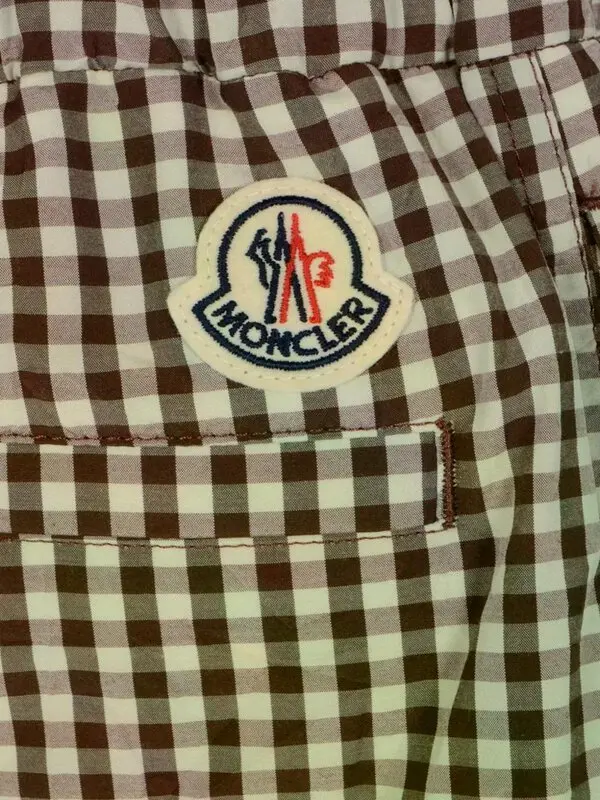 Moncler Vichy Check-pattern Cotton Shorts