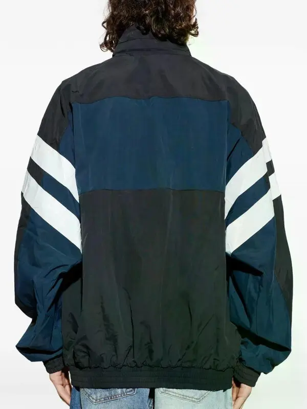 Vetements Colour-block Zip-up Jacket With Striped Sleeves