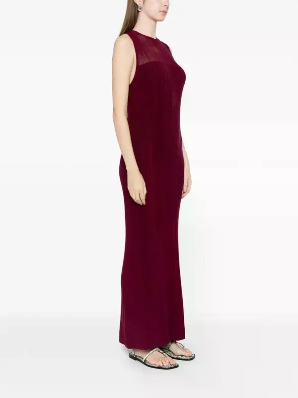 Eric Bompard Ribbed Maxi Dress - Purple