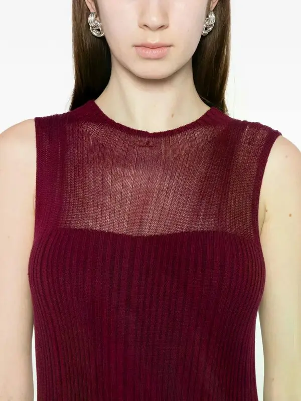 Eric Bompard Ribbed Maxi Dress - Purple