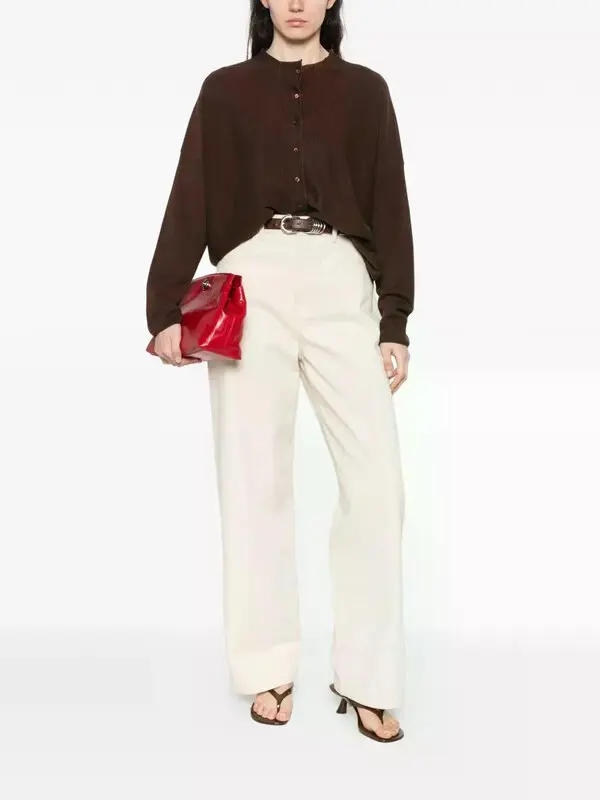 Eric Bompard Button Round-neck Cardigan