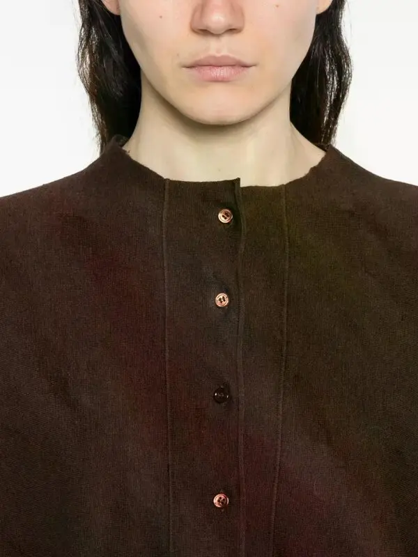 Eric Bompard Button Round-neck Cardigan
