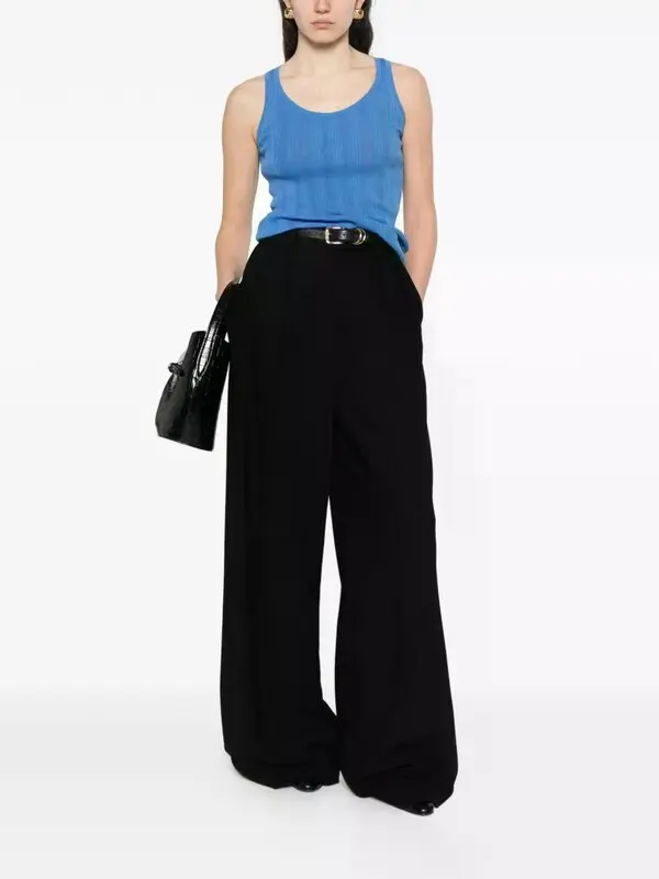 Eric Bompard Ribbed Tank Top - Blue