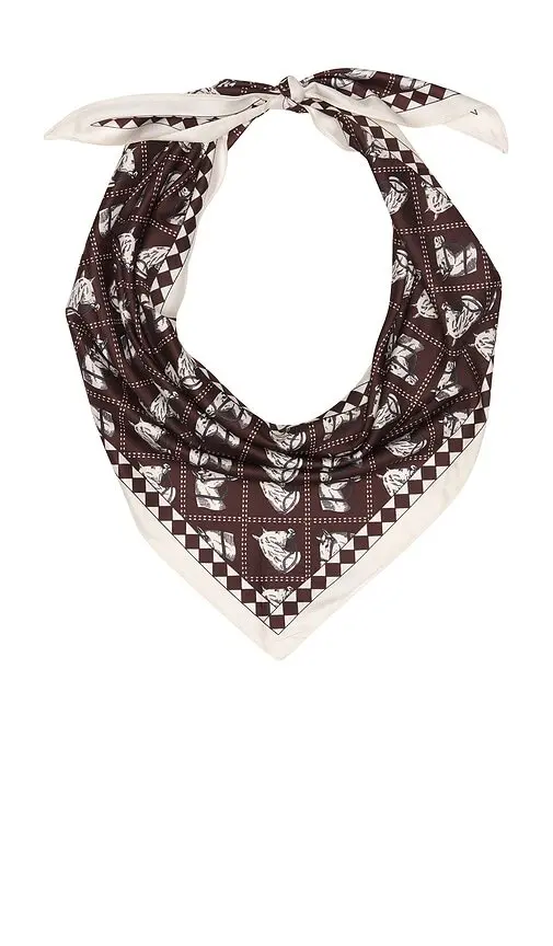 LOVERS AND FRIENDS Maria Triangle Scarf In Brown - Brown Multi