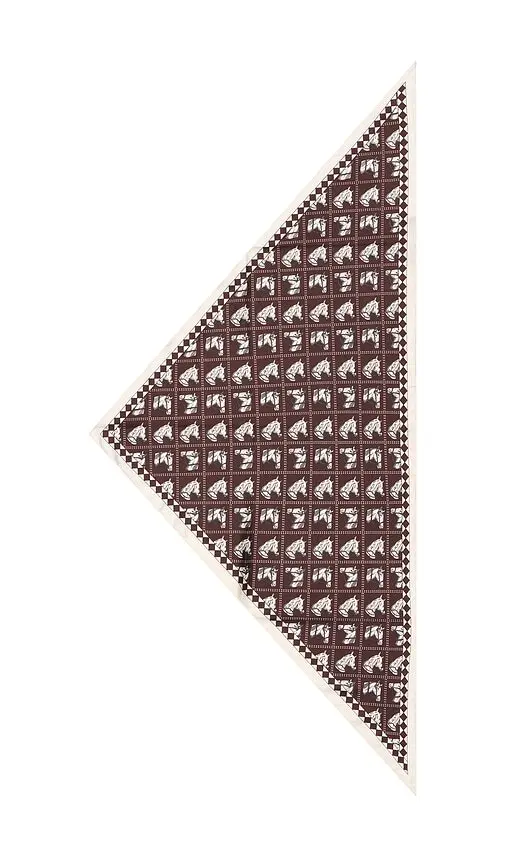 LOVERS AND FRIENDS Maria Triangle Scarf In Brown - Brown Multi