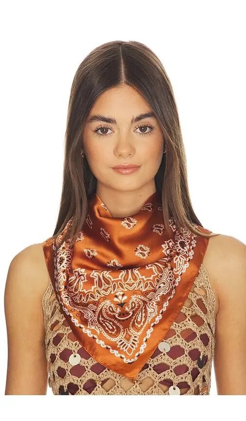 LOVERS AND FRIENDS Amaya Scarf In Burnt Orange