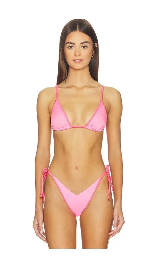 MAAJI Taffy Ginger Triangle Bikini Top - Pink