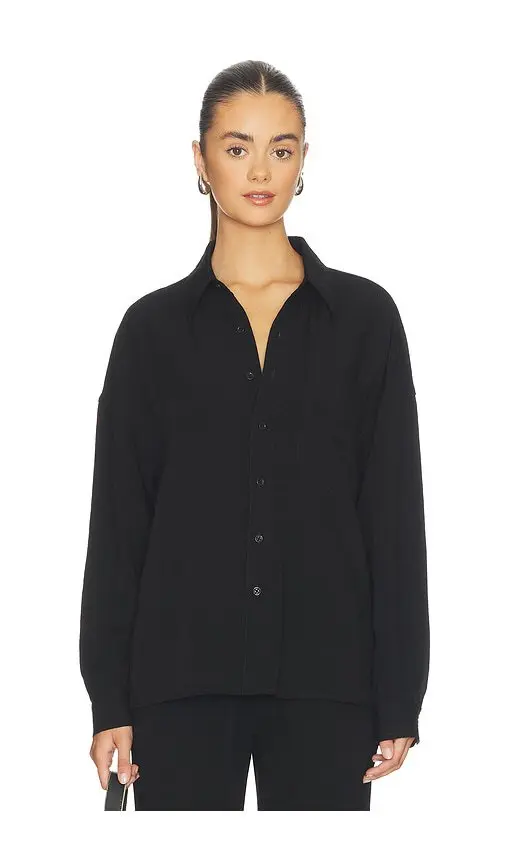 EB DENIM Adeline Button Down Shirt In Black