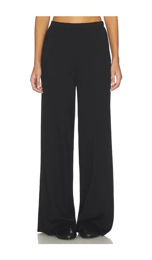 Enza Costa Supima Cotton Soft Everywhere Pant - Black