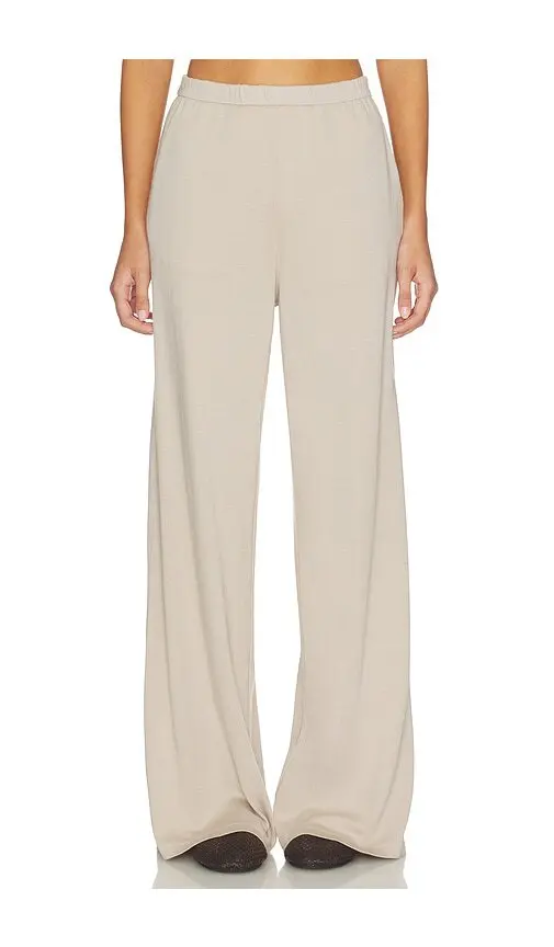 Enza Costa Supima Cotton Soft Everywhere Pant In Beige - Stone