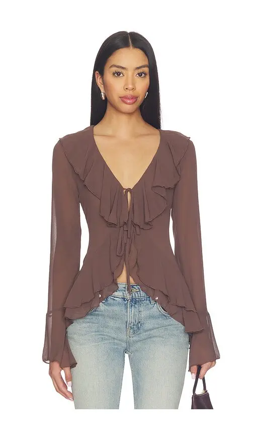 MORE TO COME Alisia Top - Brown