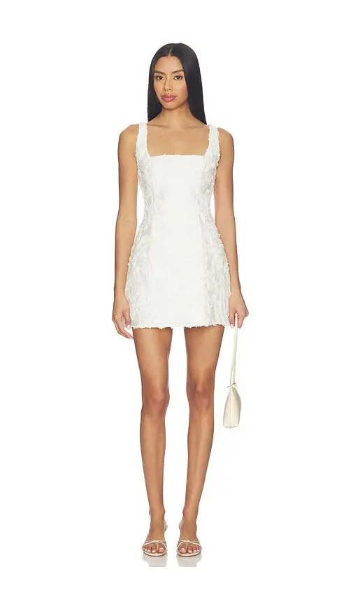 LOVERS AND FRIENDS Lacy Mini Dress - White