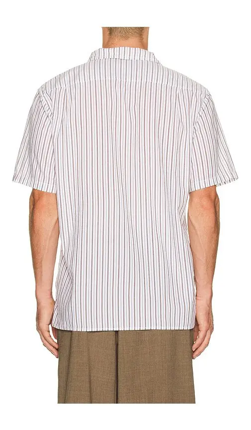 RHYTHM Seersucker Stripe Shirt In White