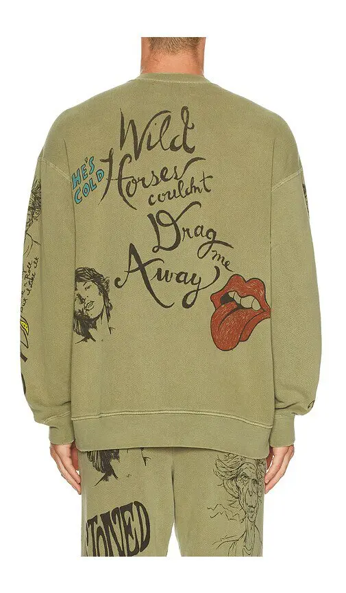 MadeWorn Rolling Stones Sketch Classic Crew Sweatshirt