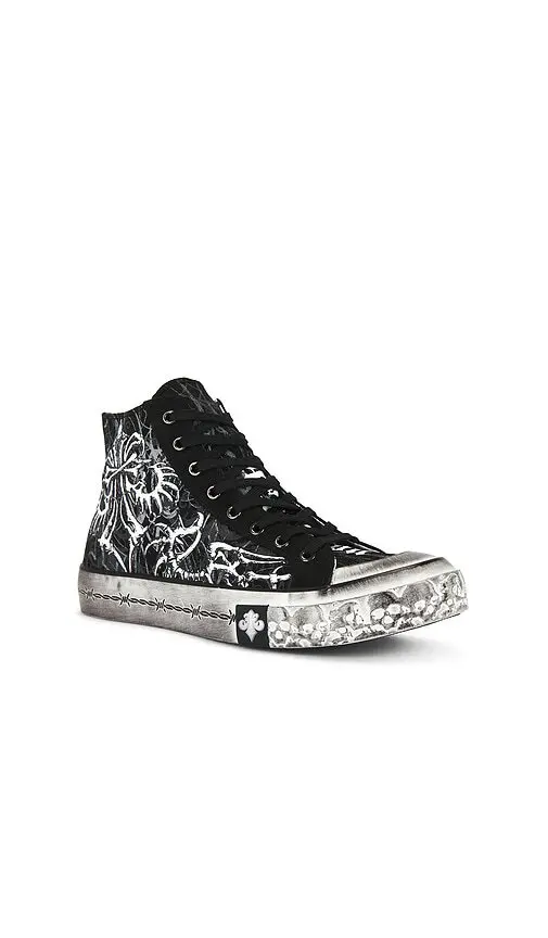 AFFLICTION Skeleton High Top Sneakers - Black