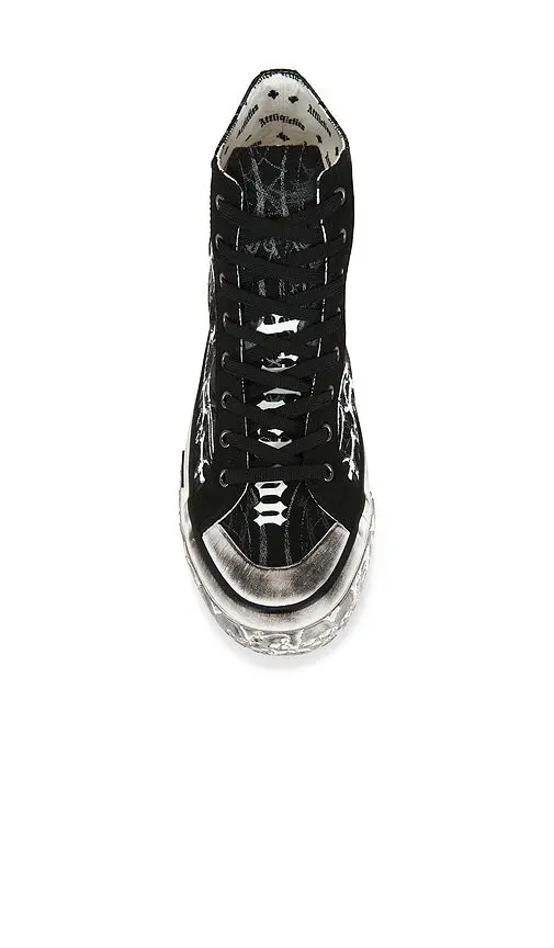 AFFLICTION Skeleton High Top Sneakers - Black