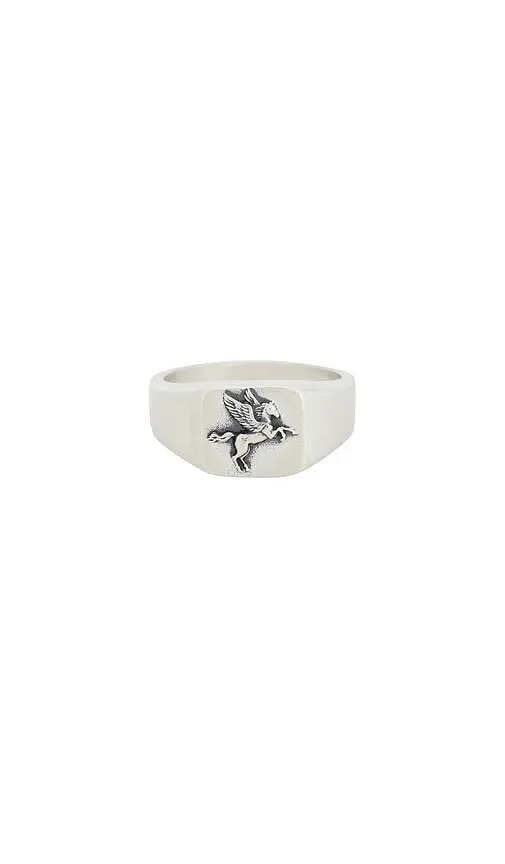 SERGE DENIMES Pegasus Ring In Metallic - Silver