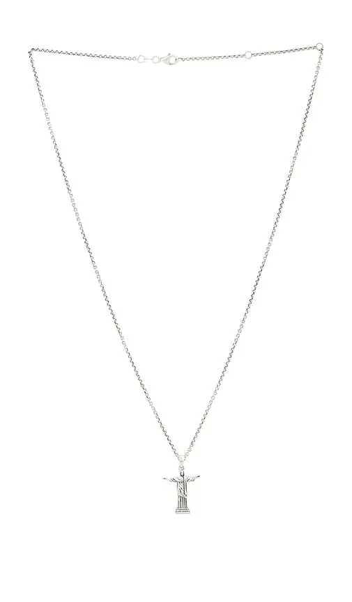SERGE DENIMES Redeemer Necklace In Metallic - Silver