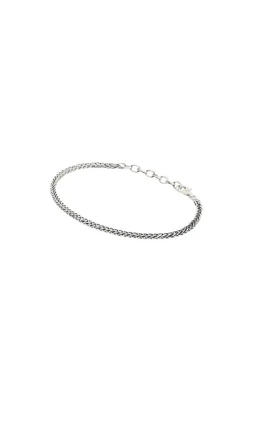 SERGE DENIMES Square Spiga Bracelet In Metallic - Silver