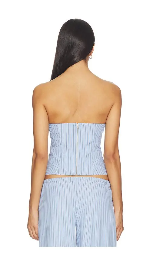 MORE TO COME Strapless Striped Top