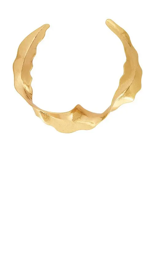 Cult Gaia Giada Choker Necklace In Metallic Gold - Antique Brass Antique Brass