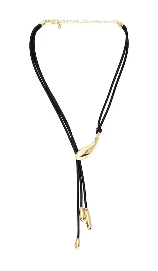 LOVERS AND FRIENDS Lilia Necklace In Black,metallic Gold - Multi
