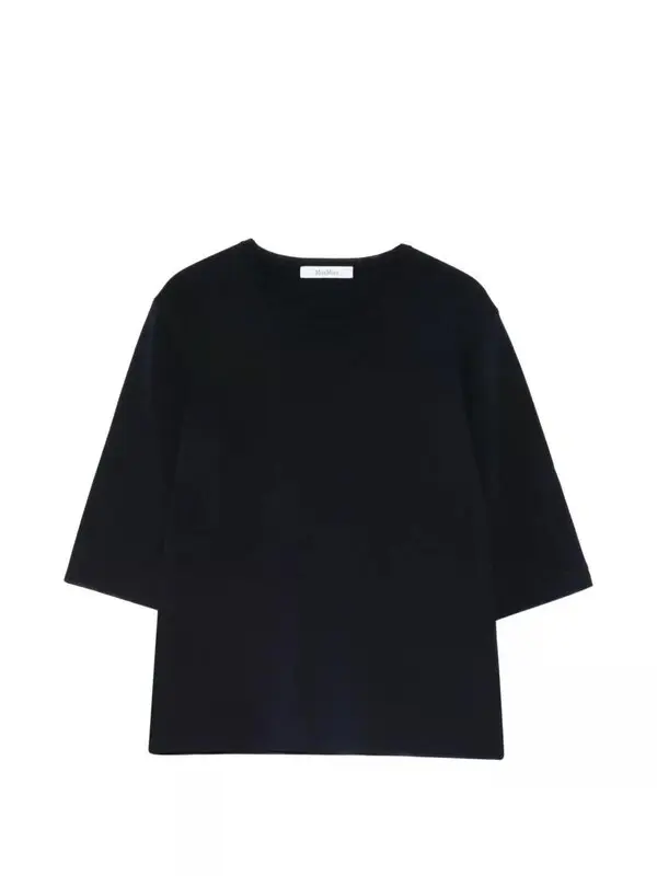 Max Mara Round-neck Short-sleeve Top - Blue
