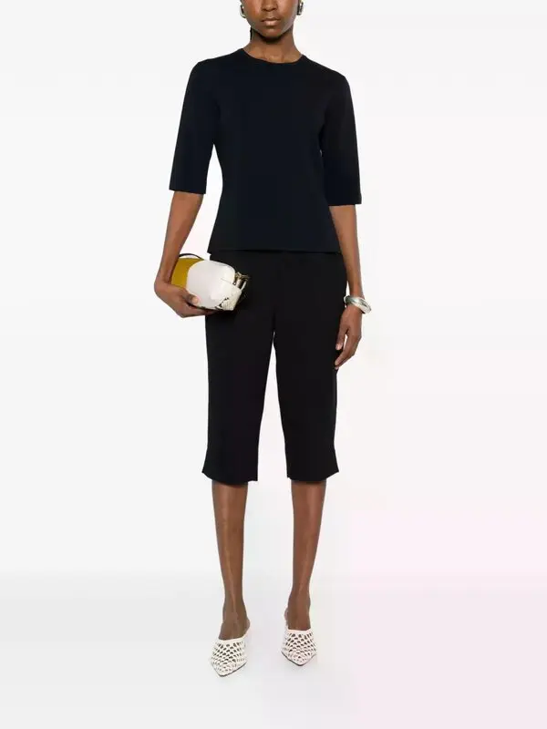 Max Mara Round-neck Short-sleeve Top - Blue