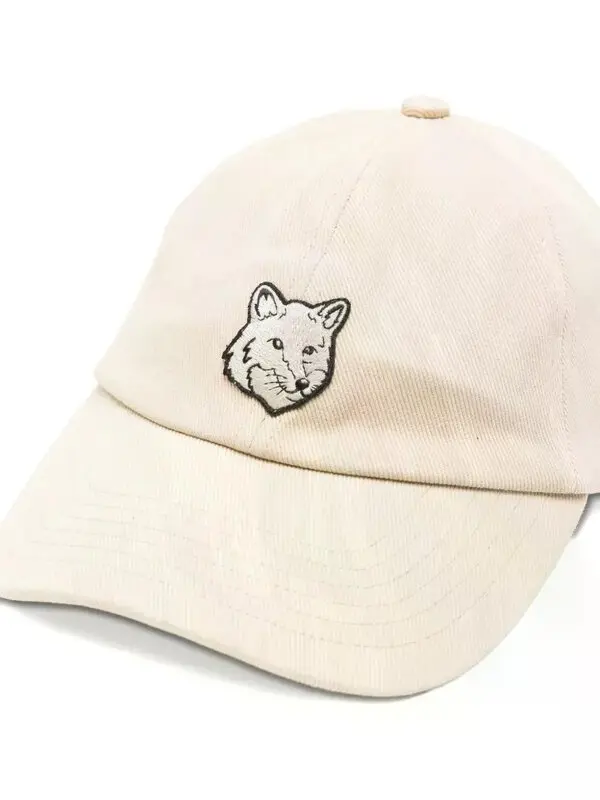 Maison Kitsuné Fox Head Baseball Cap - Neutrals