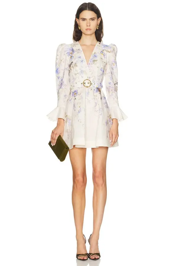 Zimmermann Luna Plunge Mini Dress