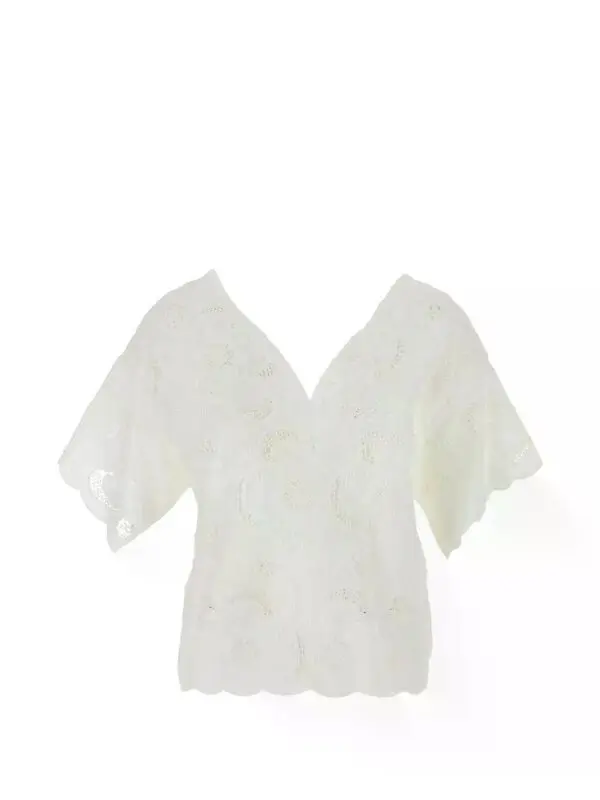 MERCI V-neck Floral Blouse