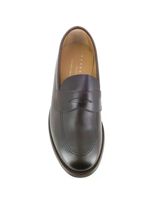 HENDERSON BARACCO Penny-strap Leather Loafers