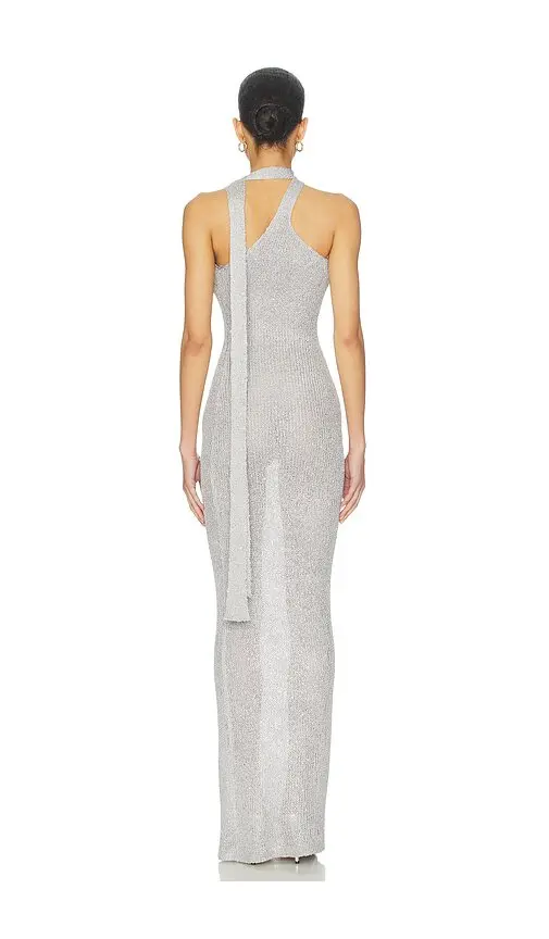 BANANHOT Aretha Maxi Dress - Silver Glitter