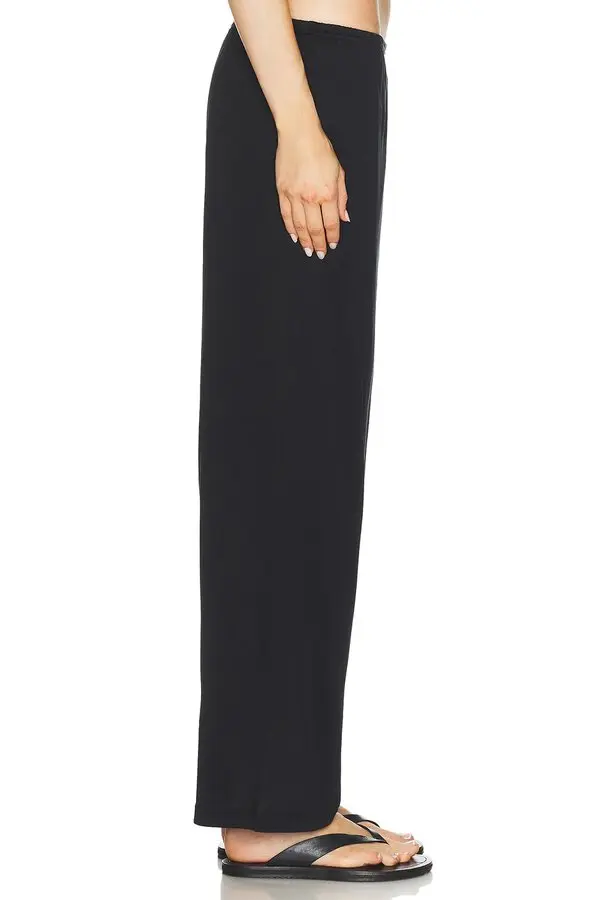 TOTEME Cotton Silk Pj Pant - Black