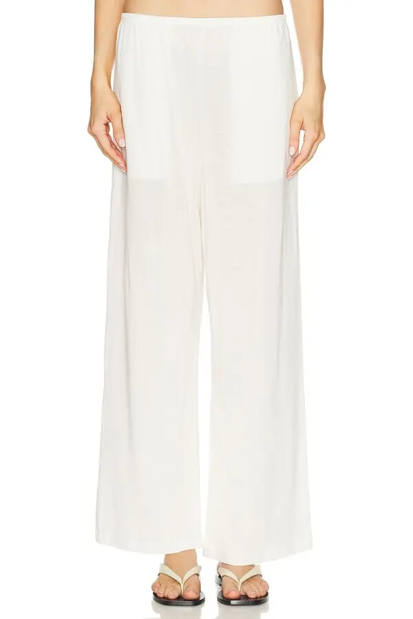 TOTEME Cotton Silk Pj Pant - Off White