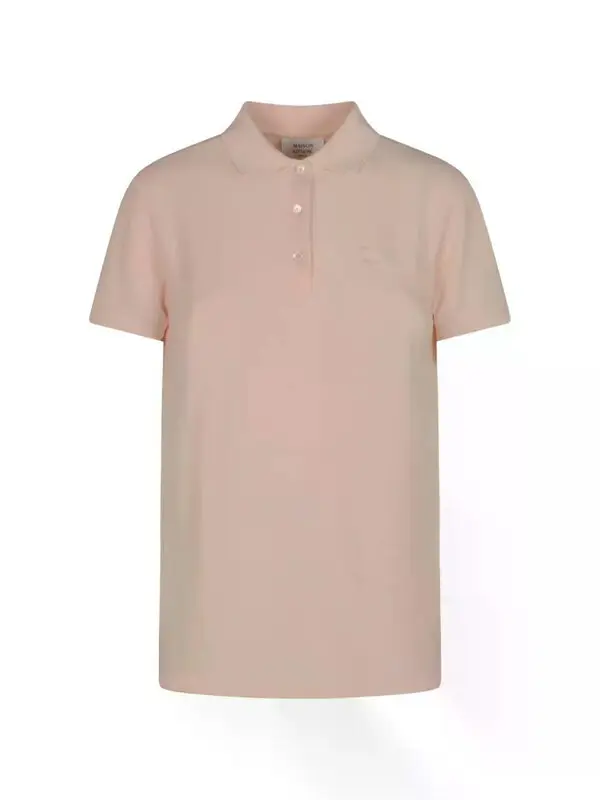 Maison Kitsuné Logo-embroidered Polo Shirt - Pink