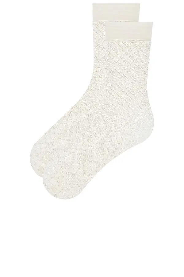 Wolford Blossom Net Knee High Socks