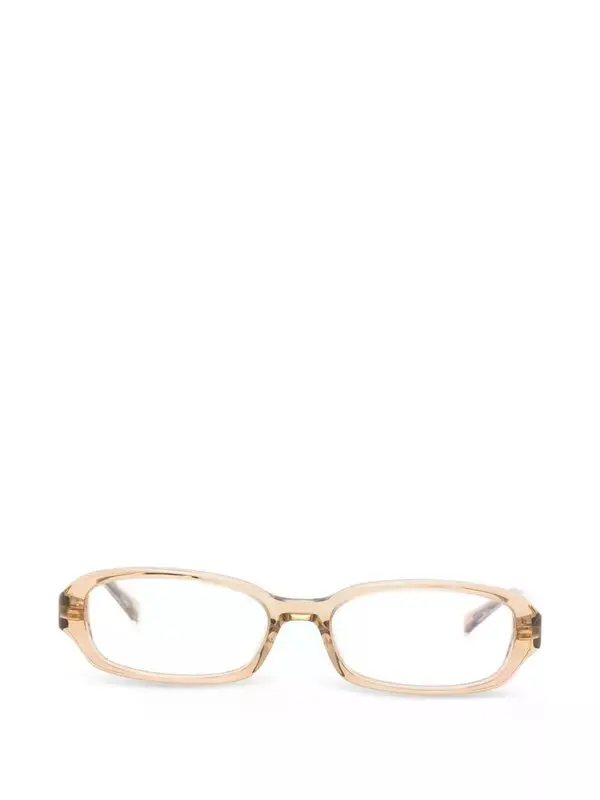 Saint Laurent Erin Rectangle-frame Eyeglasses - Brown