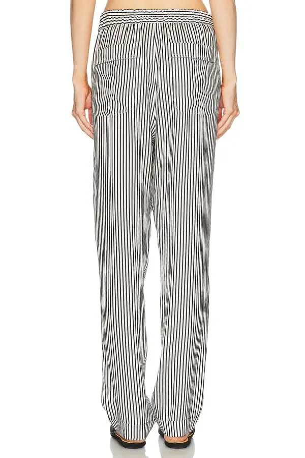 TOM FORD Striped Silk Pyjama Pant In Black,white