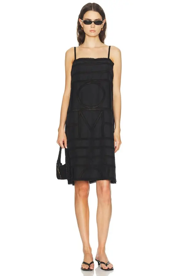 TOTEME Monogram Silk Dress - Black