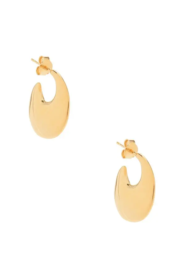 Saint Laurent Bo Creole Plate Earrings