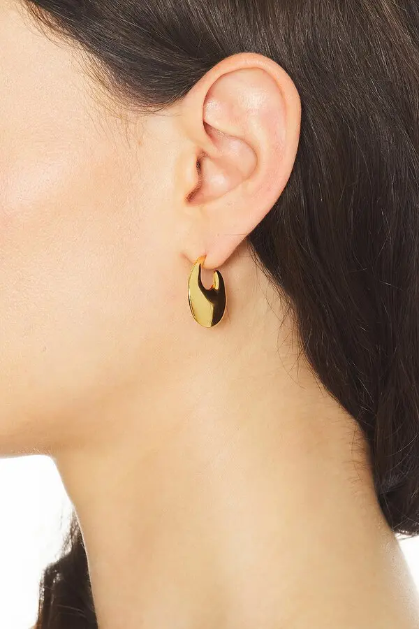 Saint Laurent Bo Creole Plate Earrings