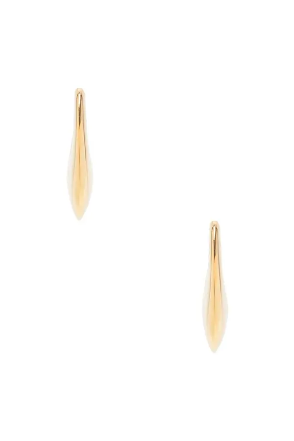 Saint Laurent Bo Creole Plate Earrings - Dore