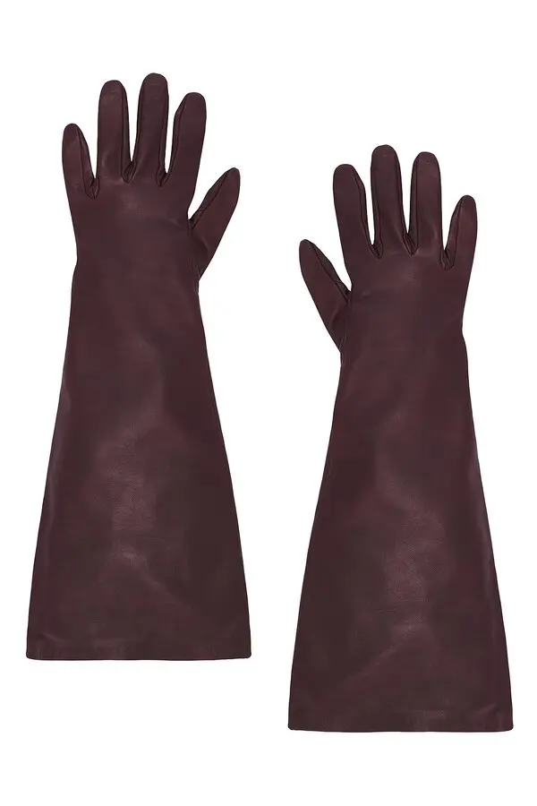 Saint Laurent Long Gloves - Bordeaux