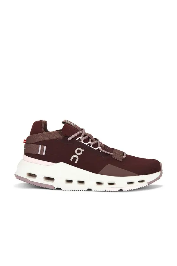 On Cloudnova 2 Sneaker In Burgundy - Maroon & Peony