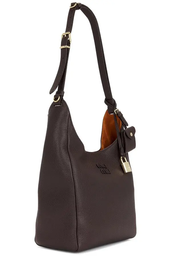 Miu Miu Vitello Phenix Shoulder Bag In Brown